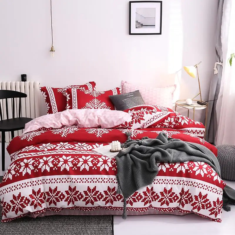 Christmas Snowflake Bedding Set Festive Cosy Comfort