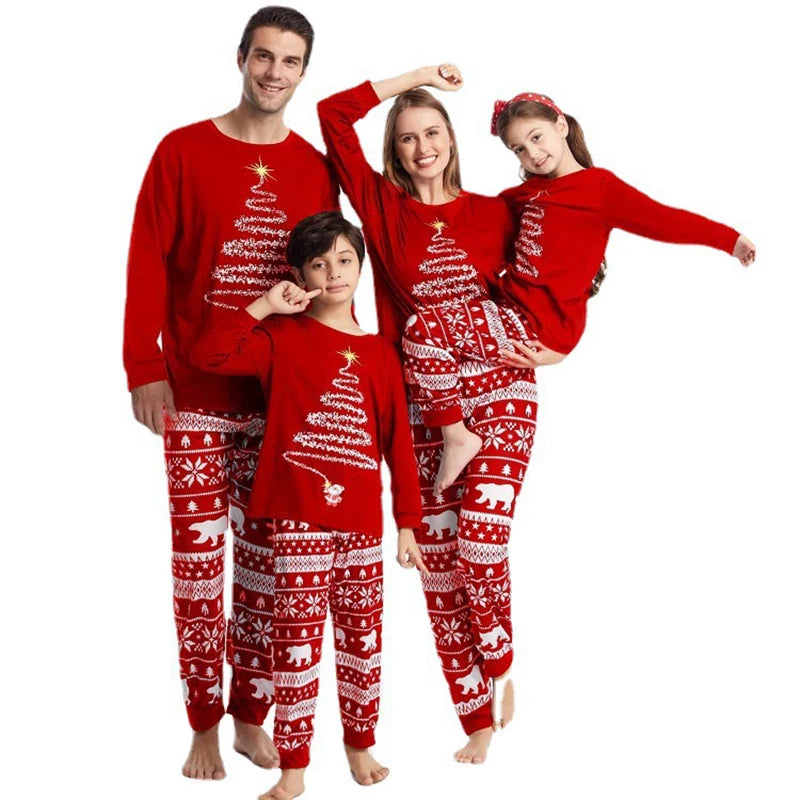 Christmas Lights Matching Family Christmas Pyjamas